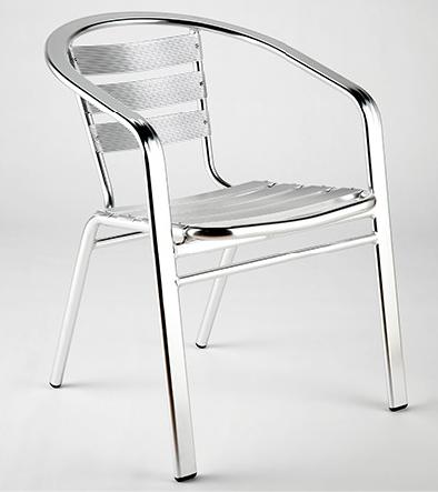 Indoor/Outdoor Aluminum Stacking Chairs - (Set of 6)